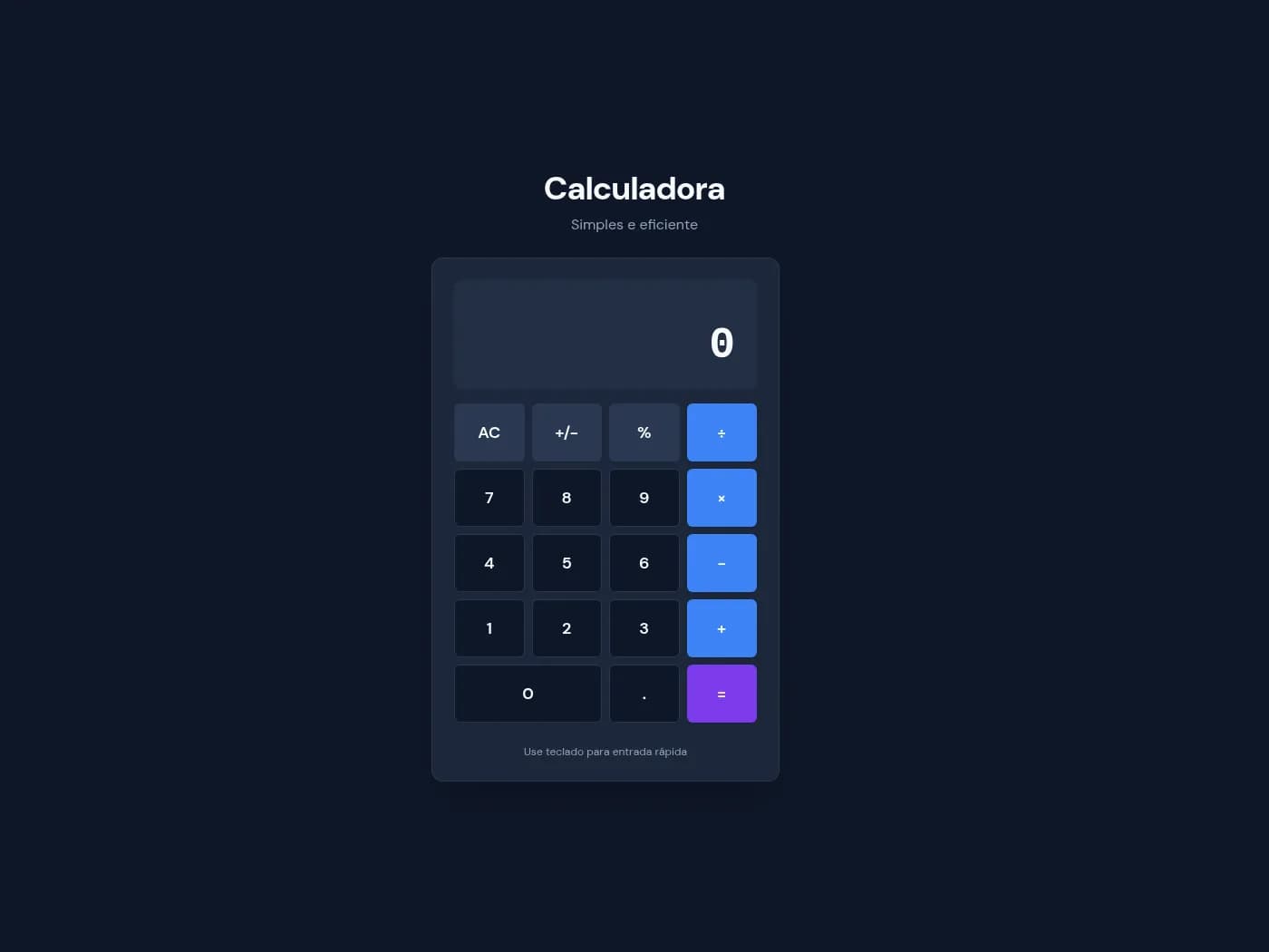 Calculadora Simples