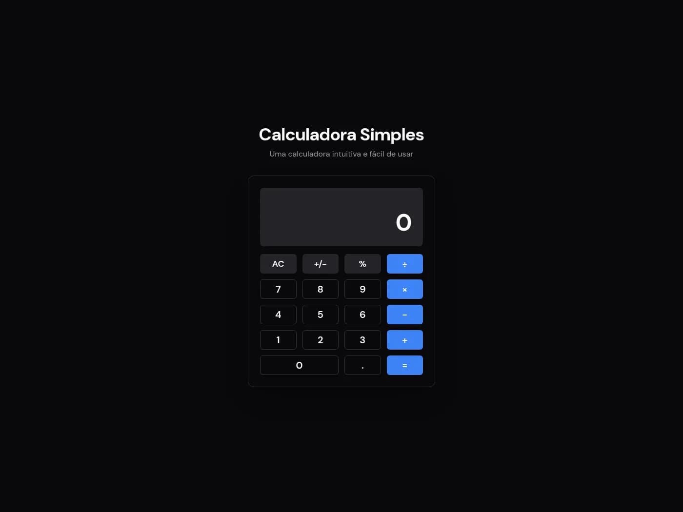 Calculadora Simples