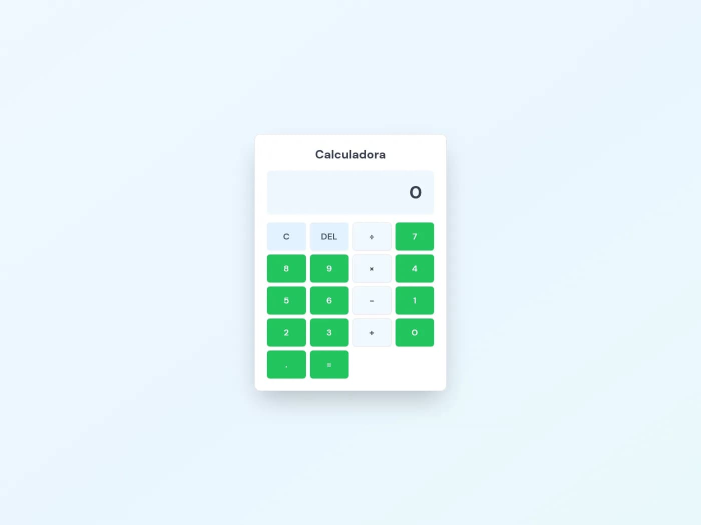 Calculadora Simples em HTML e JavaScript