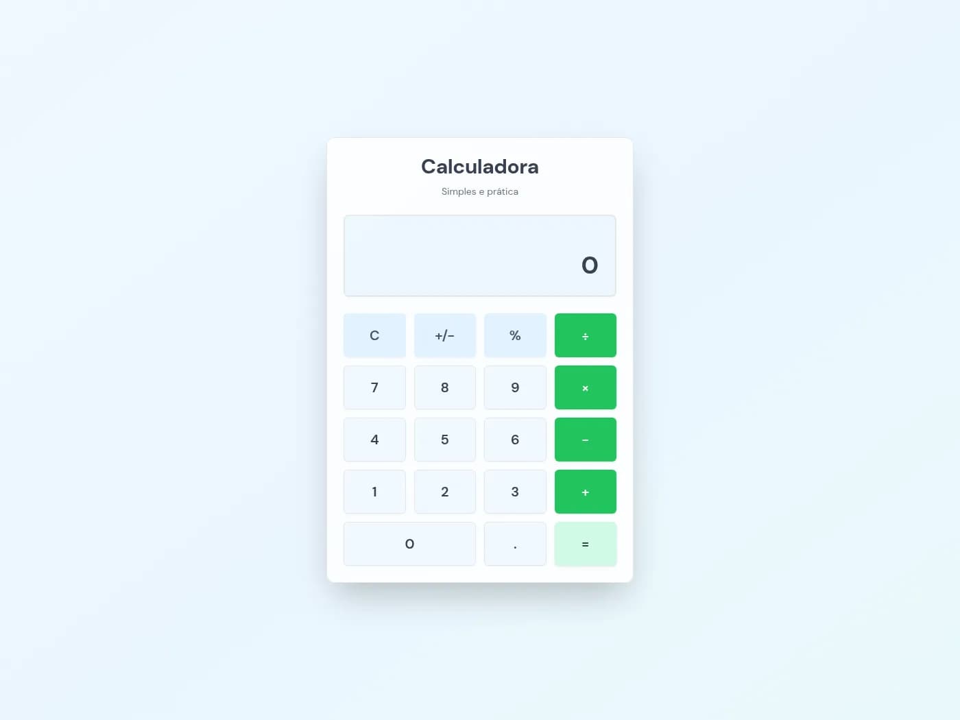 Calculadora Simples em JavaScript