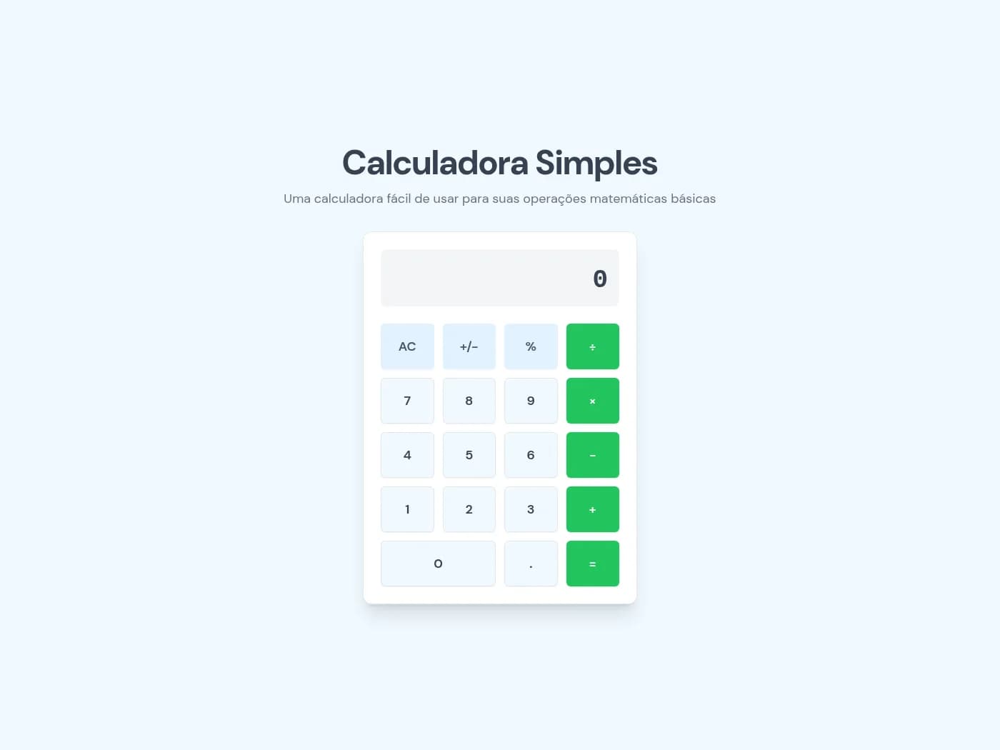 Calculadora Simples