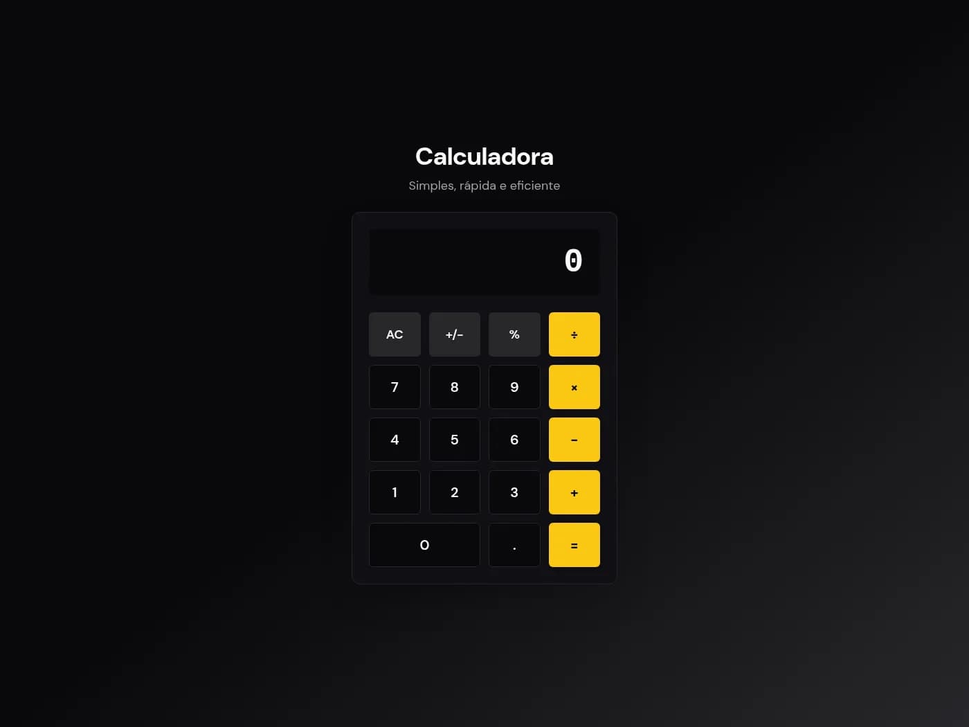 Calculadora Simples Online