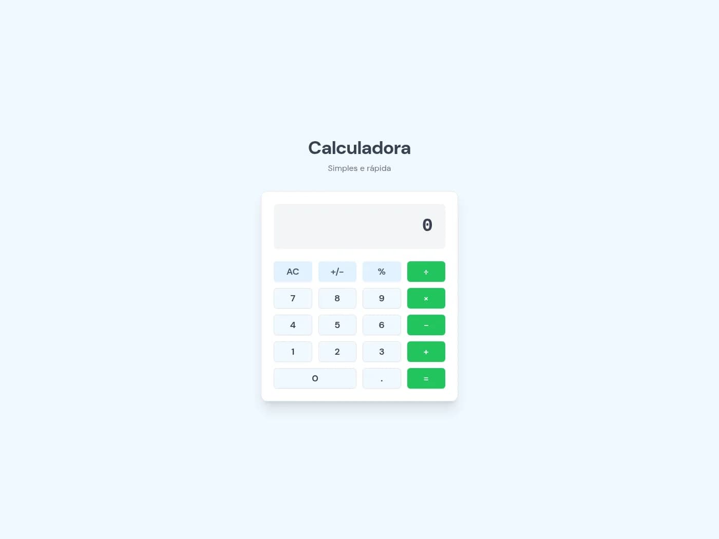 Calculadora Simples Online