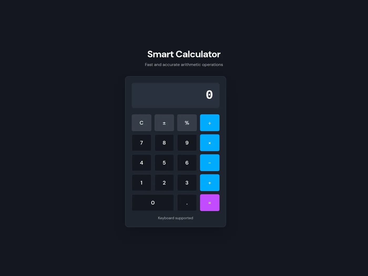 Smart Calculator Application