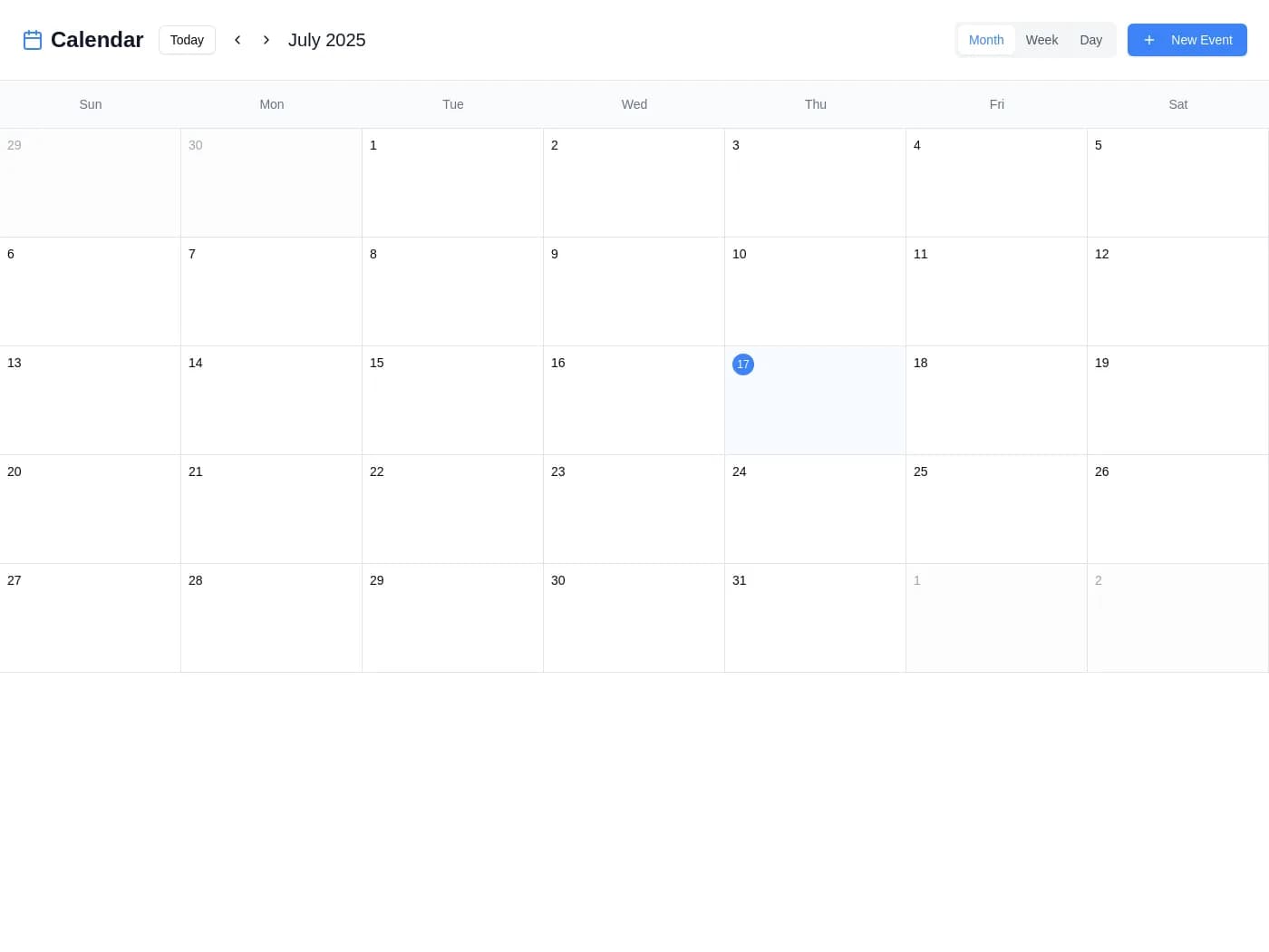 Calendar App