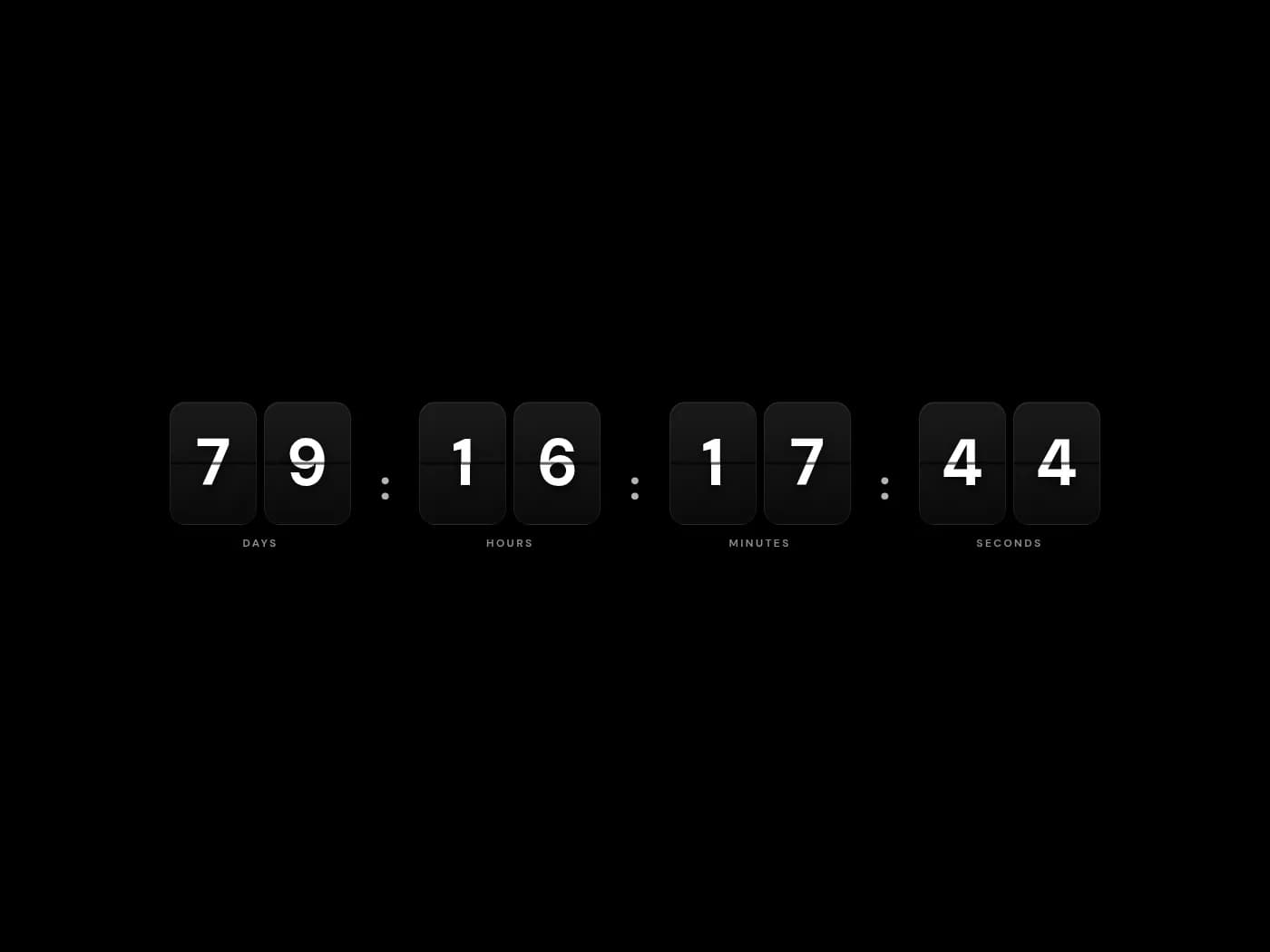 Responsive Calendar Flip Countdown Timer