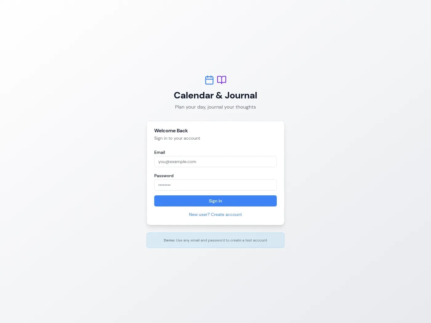 Multi-User Calendar & Journal Admin Dashboard