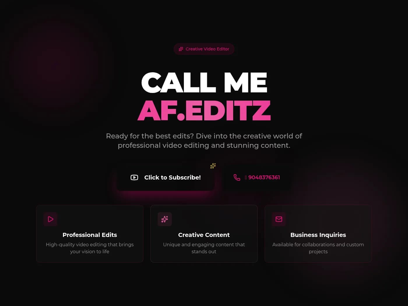 CALL ME AF.EDITZ Creative Portfolio