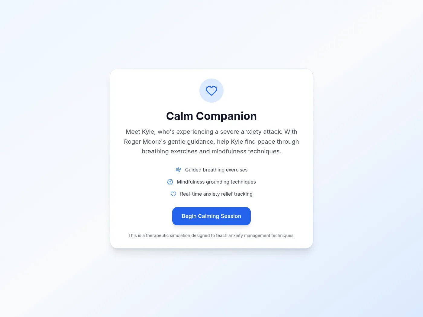 Calm Companion: Guided Anxiety Relief