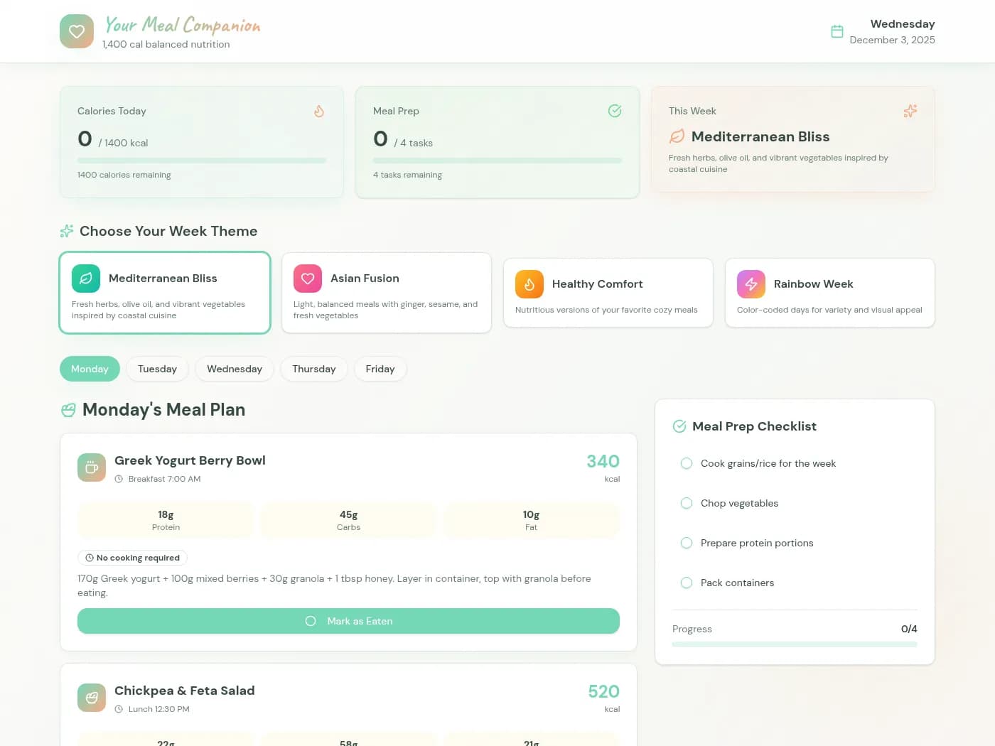 Calorie Precision: 3D AI-Enhanced Meal Planner