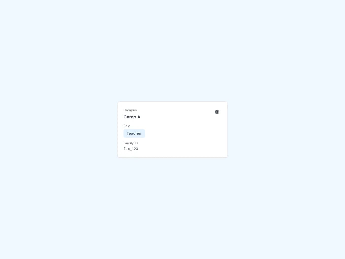Campus and Role Switcher Component