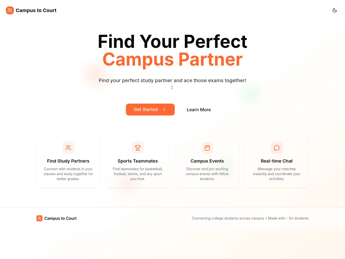 Campus to Court: College Student Matchmaking Platform