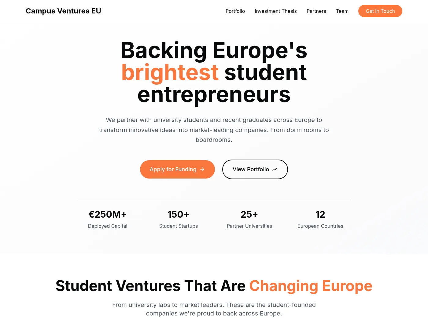 Campus Ventures EU: Empowering Student Startups