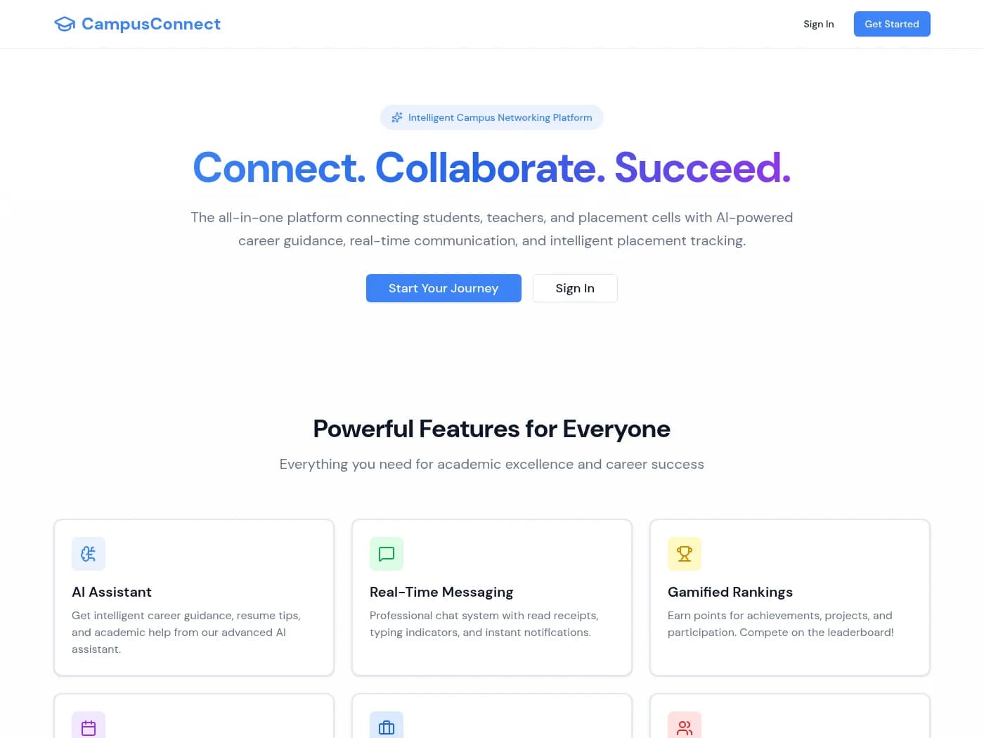 CampusConnect – The Smart College Networking & Placement Platform