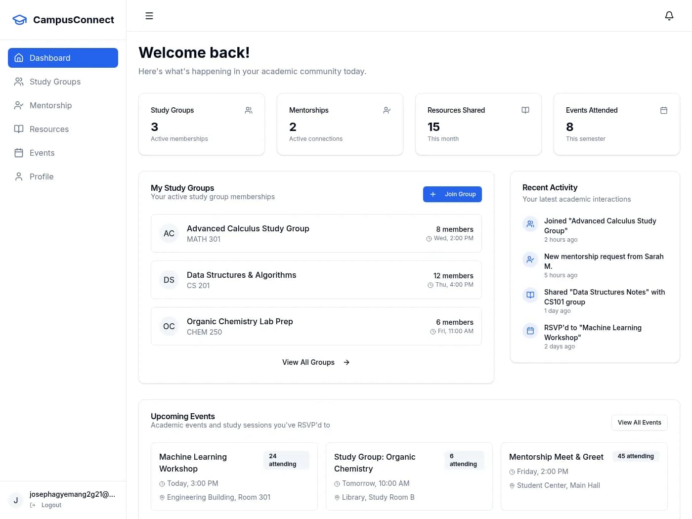 CampusConnect: Student Collaboration & Networking Platform