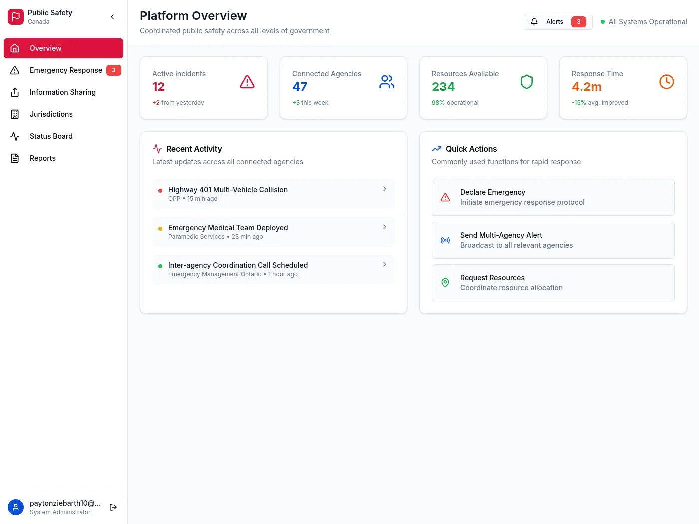 Canadian Public Safety Integration Platform