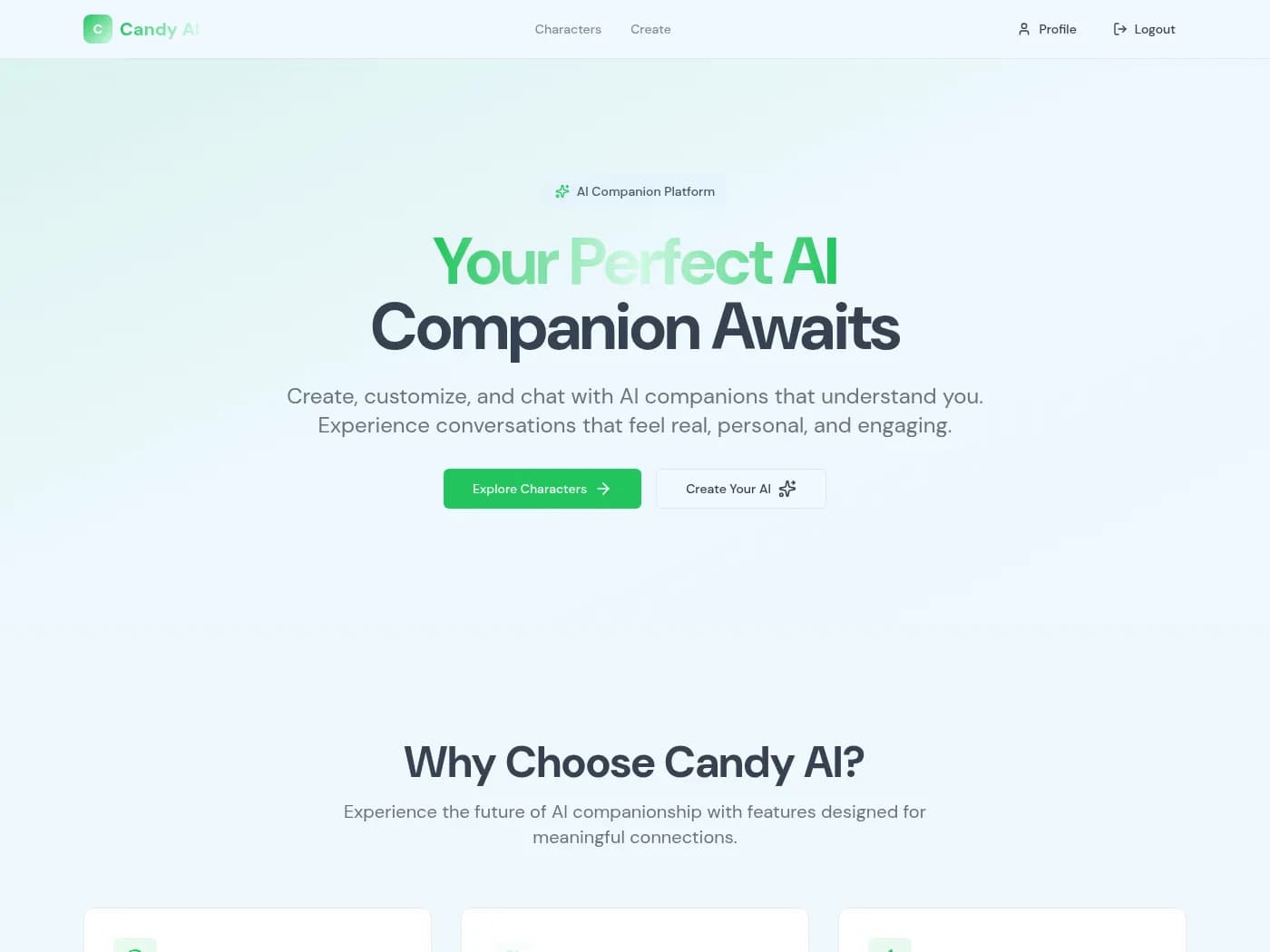 Candy AI Chatbot Clone