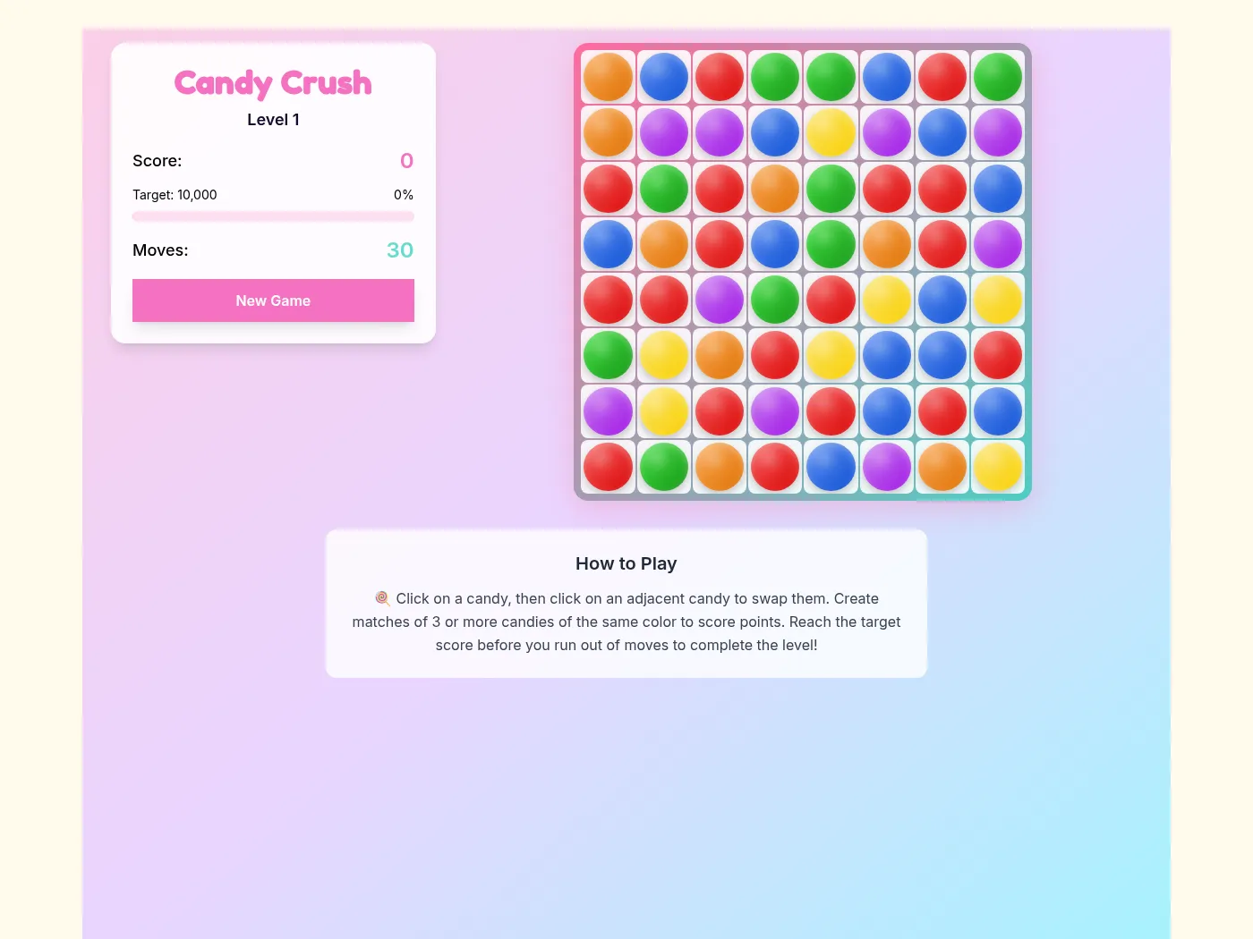 Candy Crush Clone