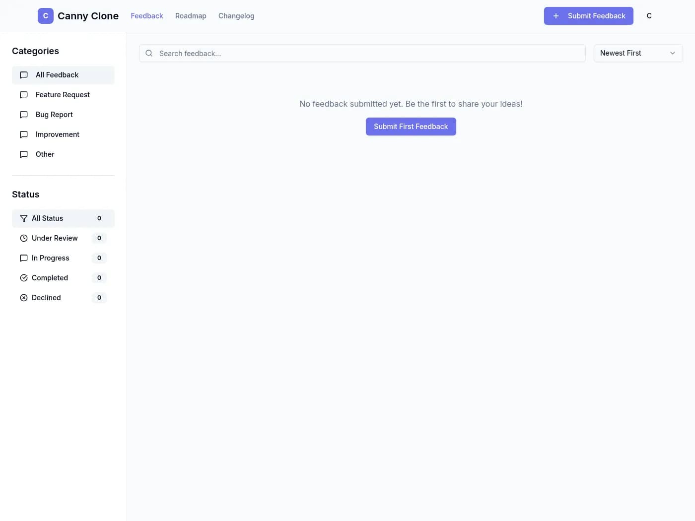 Canny Feedback Platform MVP