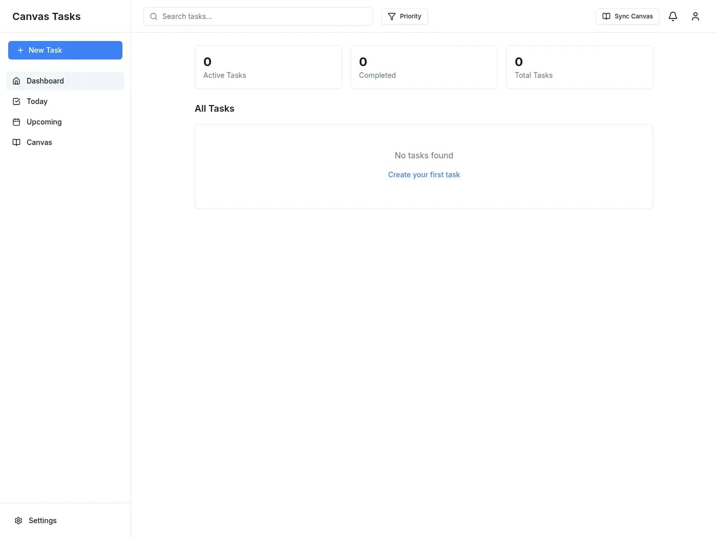 Canvas-Integrated To-Do & Reminder App with Notion-Inspired UI