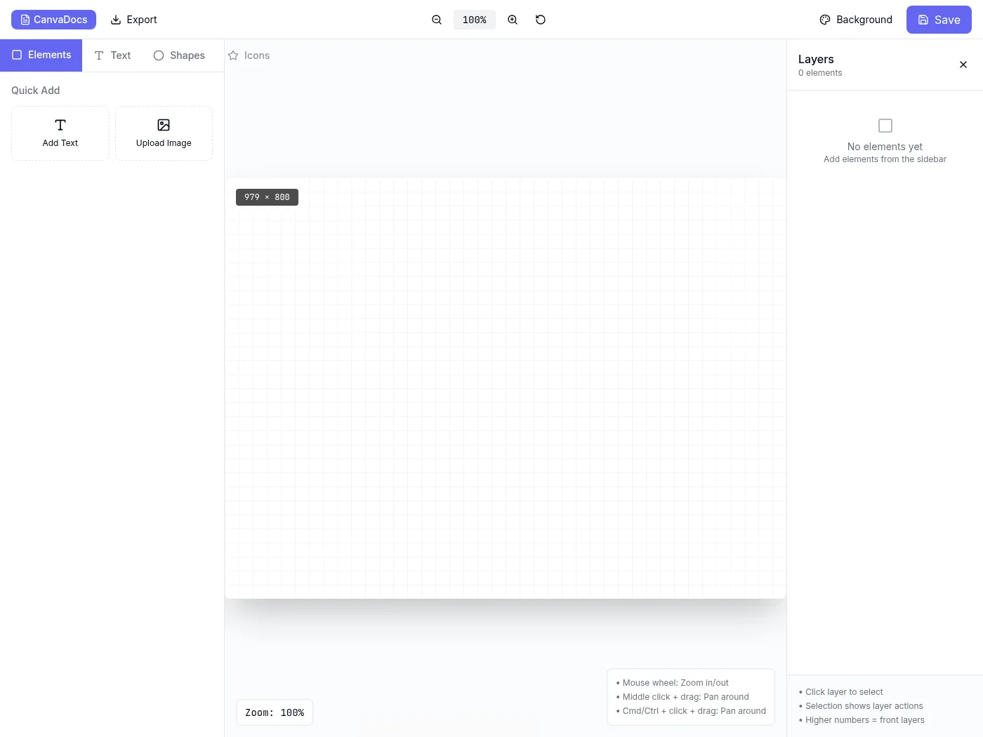 Canvas-Style Collaborative Online Document Editor