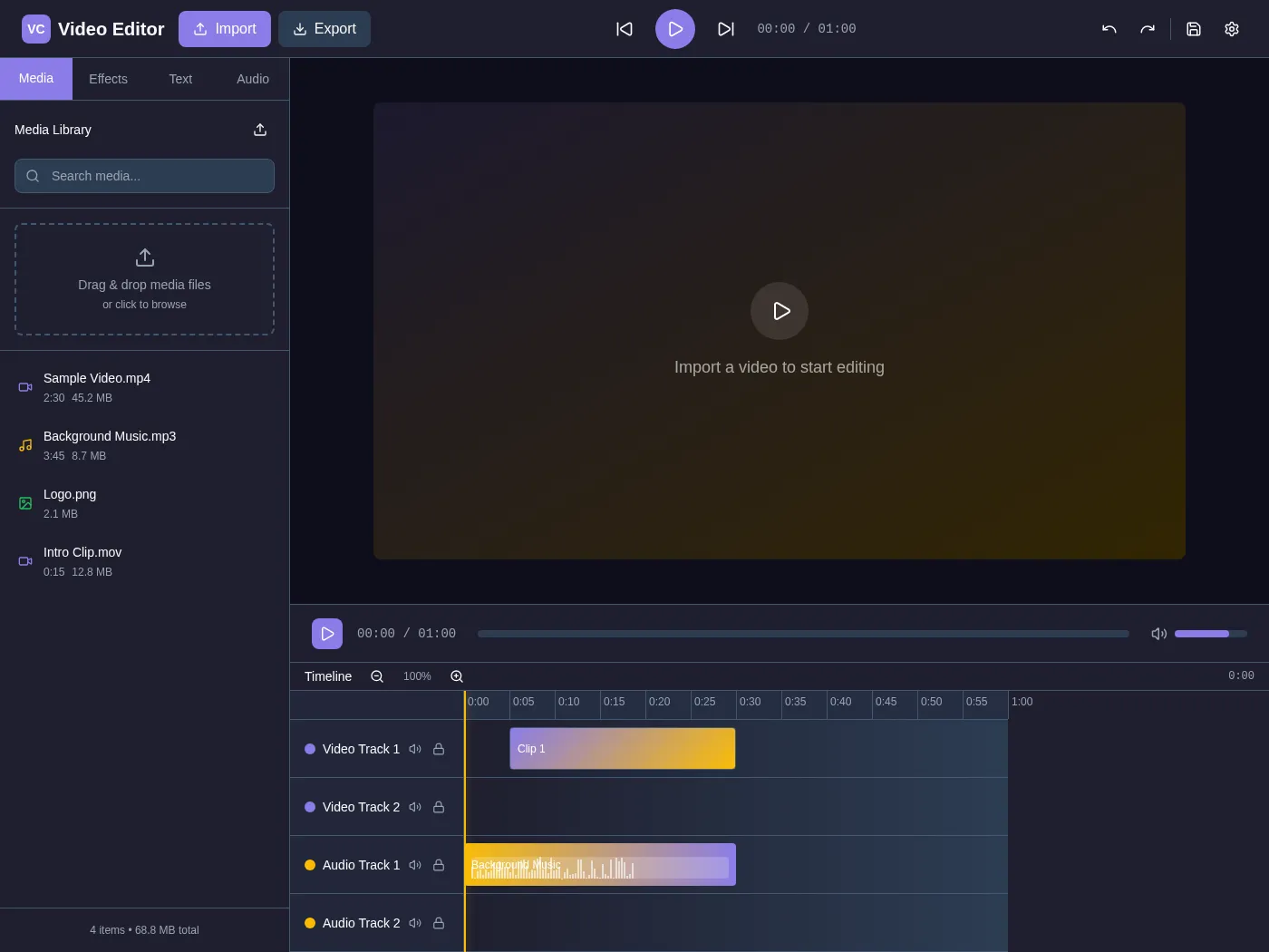 CapCut-Inspired Video Editing App