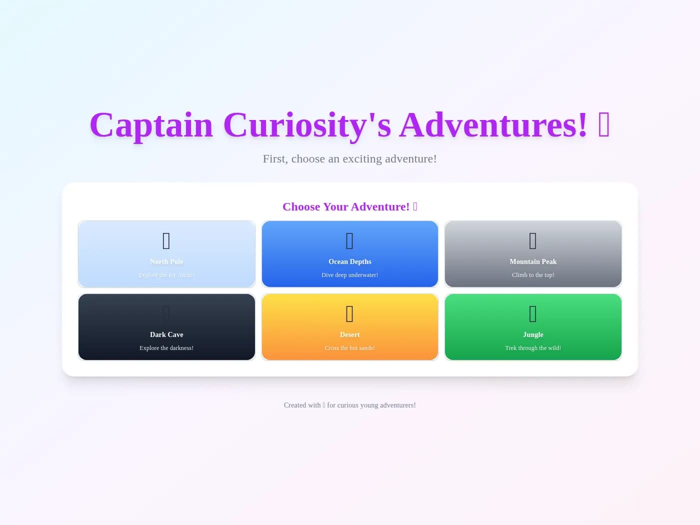 Captain Curiosity Dress-Up Adventure App