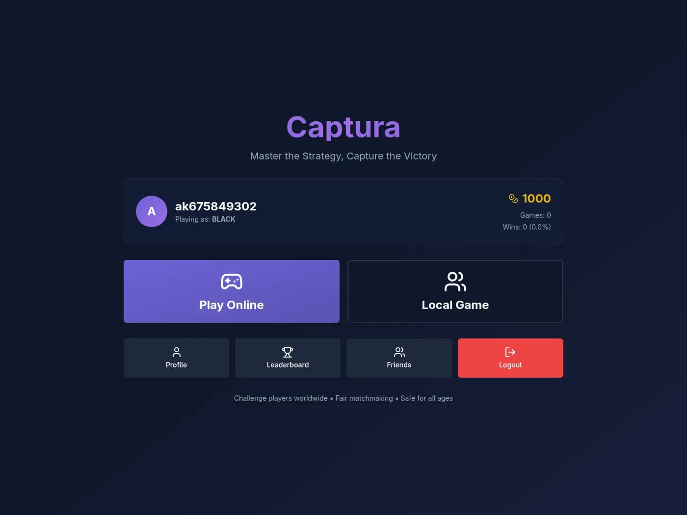 Captura: Online & Offline Multiplayer Strategy Board Game