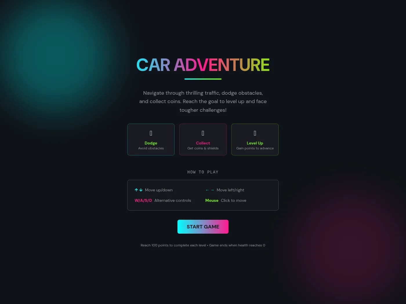 Mini Car Adventure Game