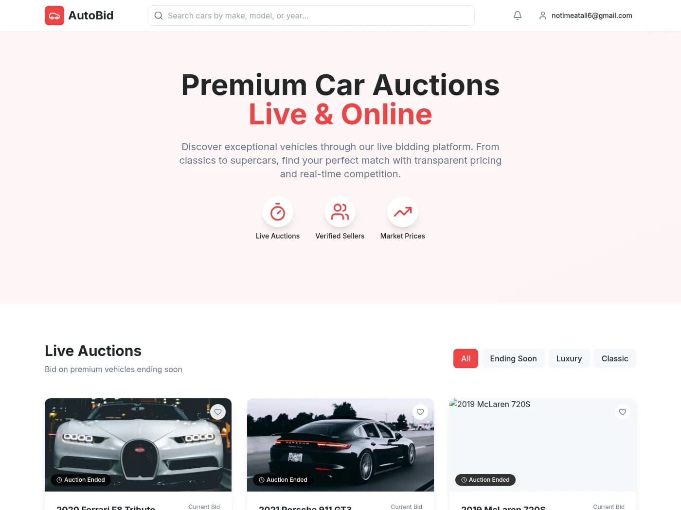 Car Auction Web Platform