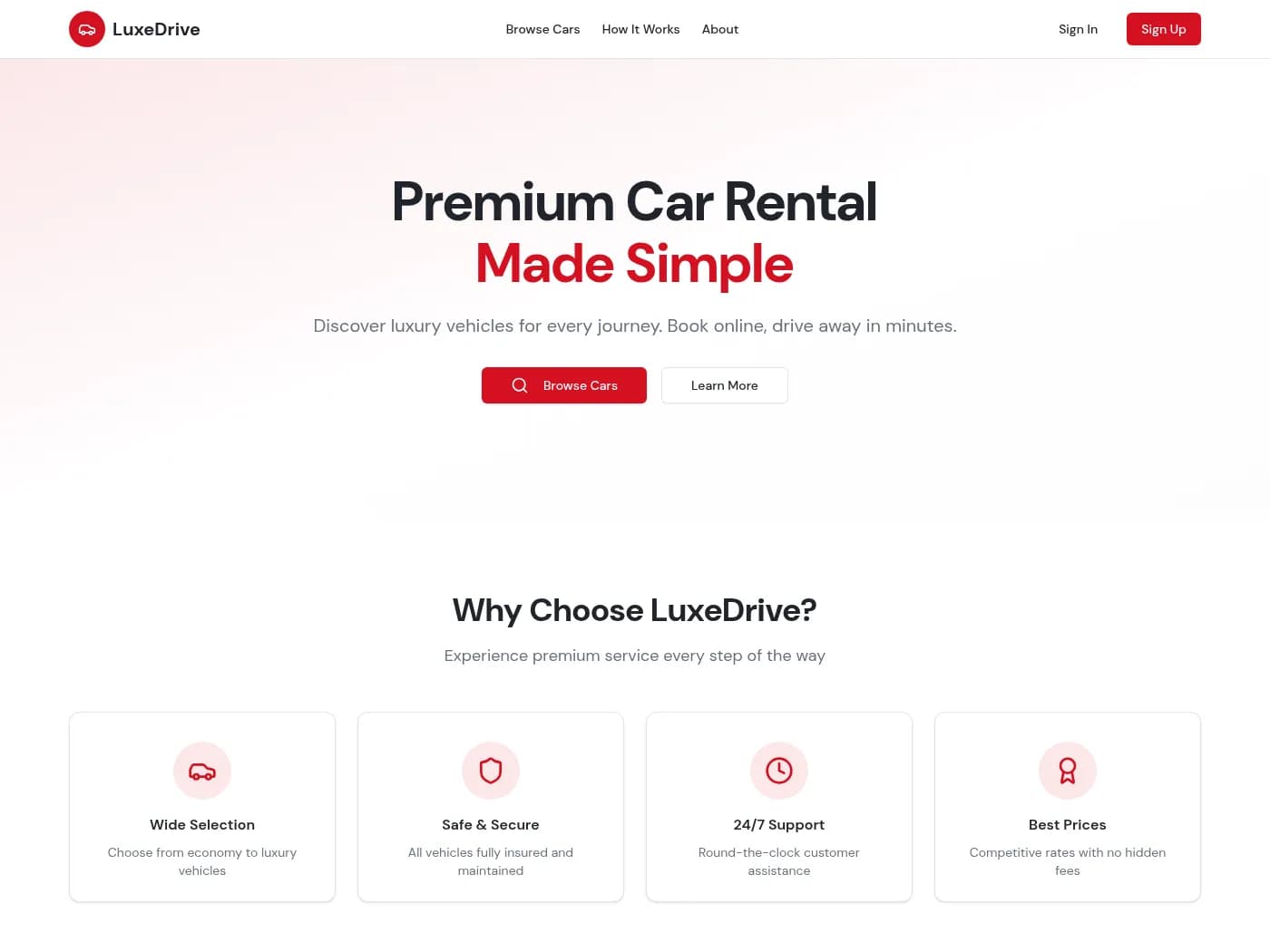 Car Rental Application