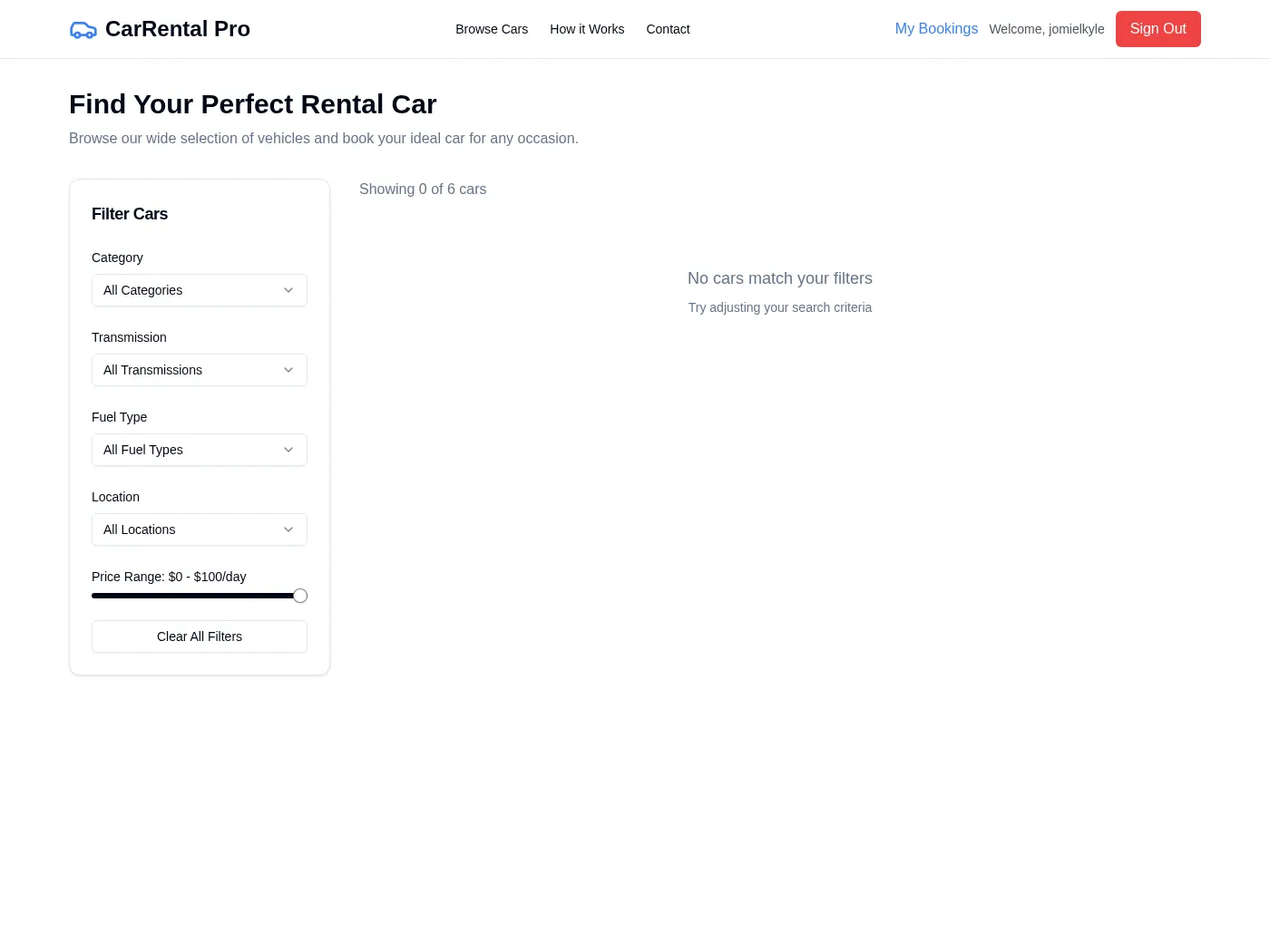 Car Rental Booking Platform