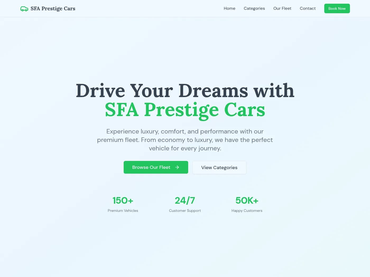 DriveChoice: Car Rental Web Platform with Economy, Premium, and Luxury Categories