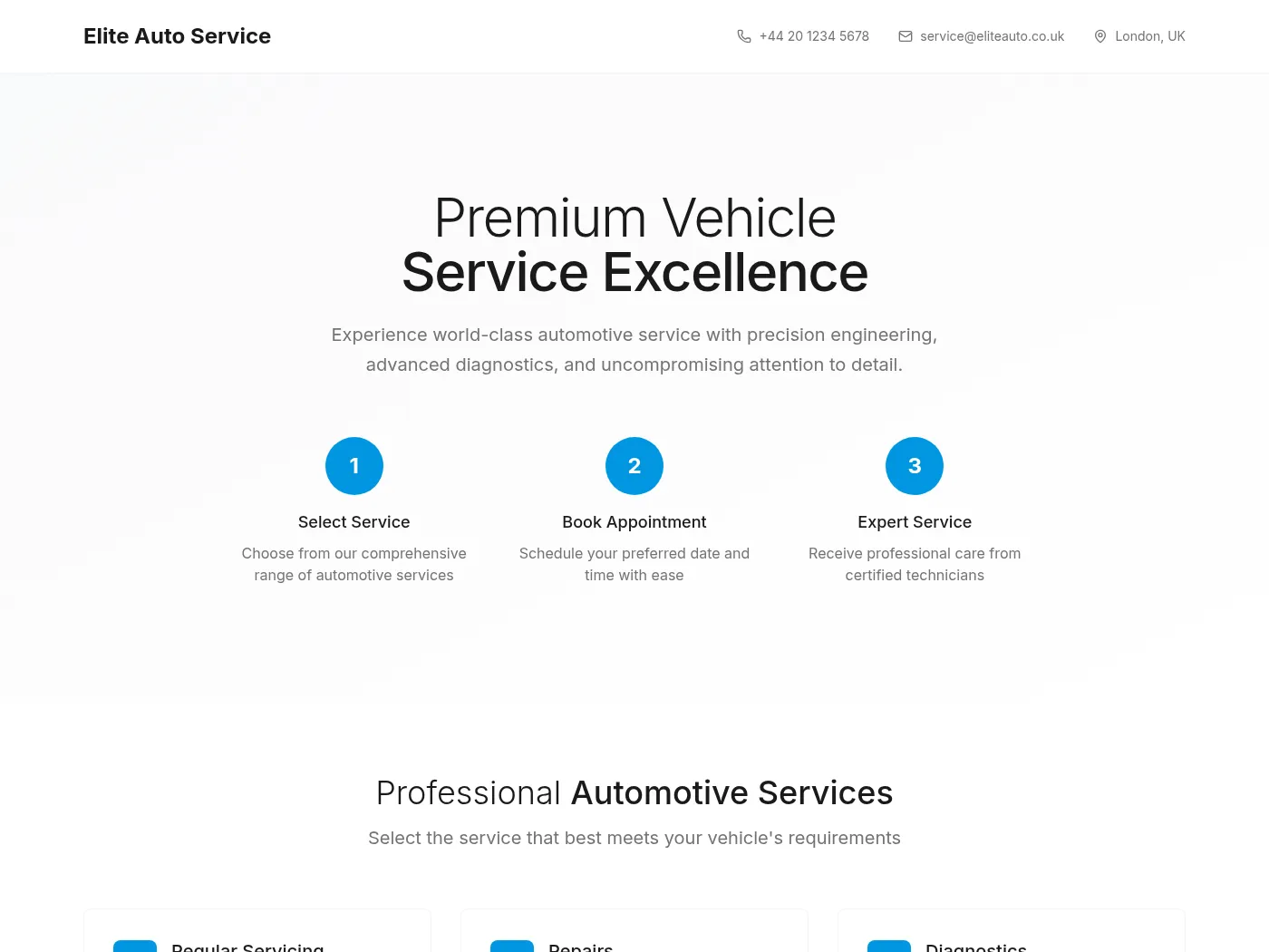 Mercedes-Inspired Car Service Booking Platform