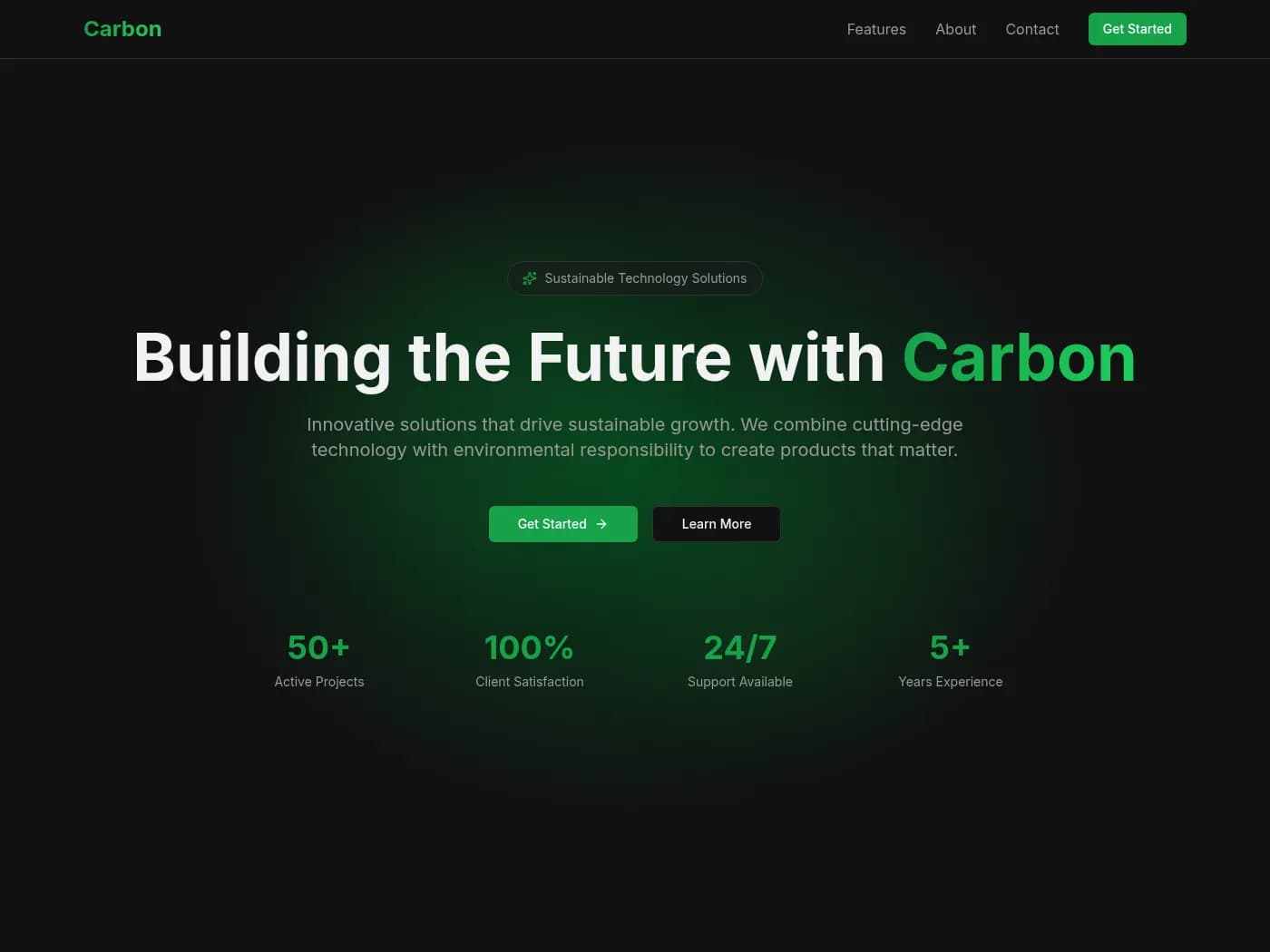 Carbon Startup Website