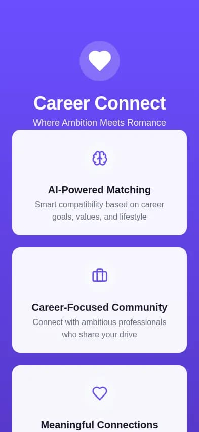Career Connect: AI-Powered Dating for Professionals