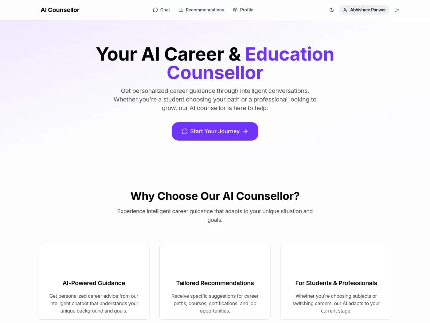 AI-Powered Career & Education Counsellor App