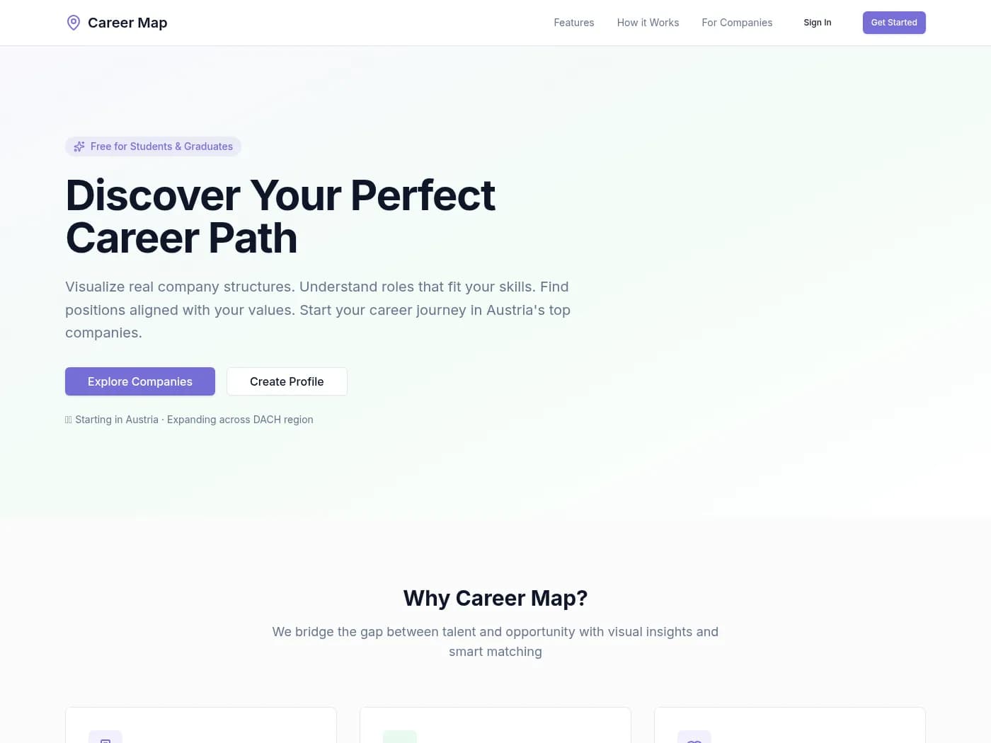 Career Map – Interactive Career Discovery Platform for Students and Graduates