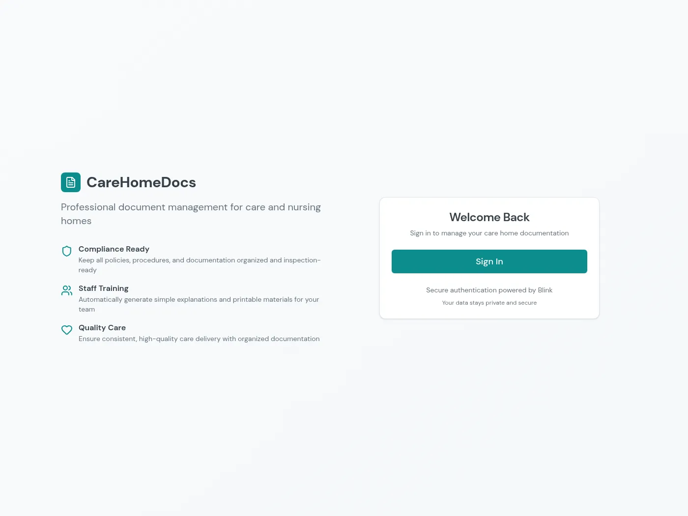 CareHomeDocs – Policy and HR Management Platform for Care and Nursing Homes
