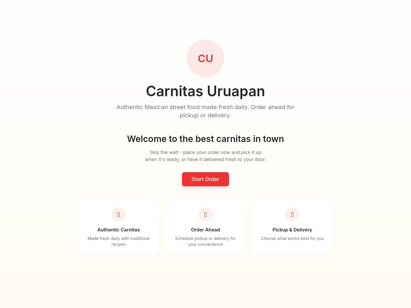 Carnitas Uruapan Modern Ordering Web App