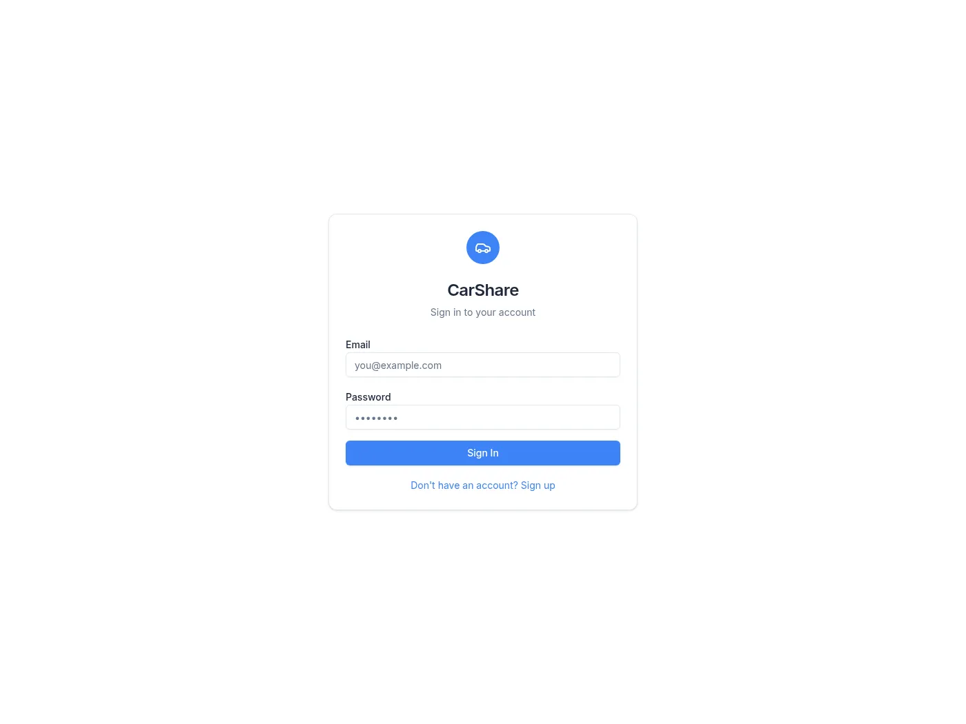 Carsharing App for Friends