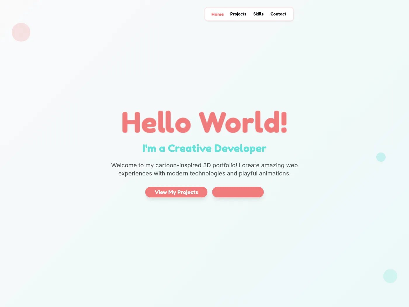 Cartoon 3D Developer Portfolio