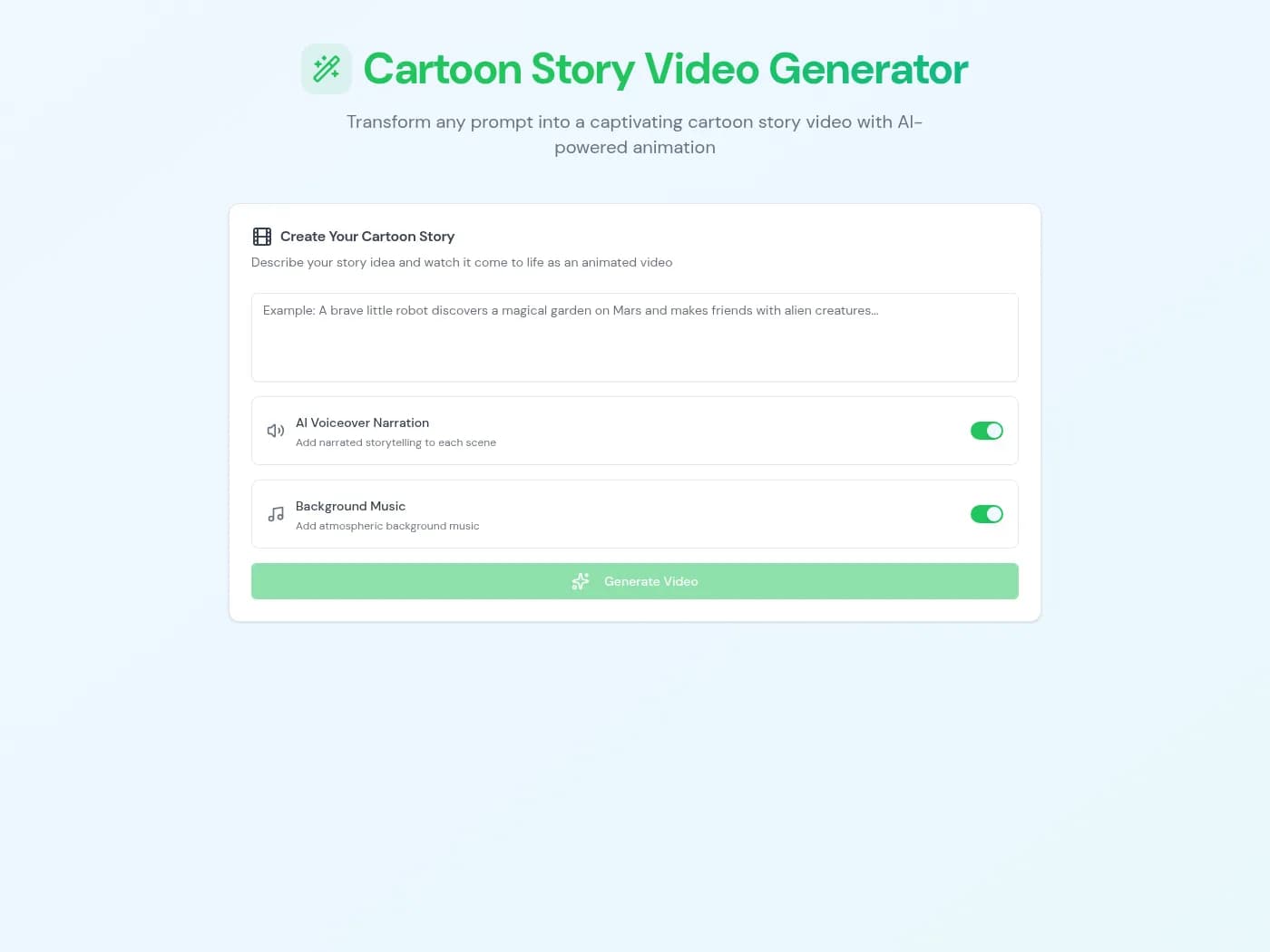 Cartoon Story Video Generator