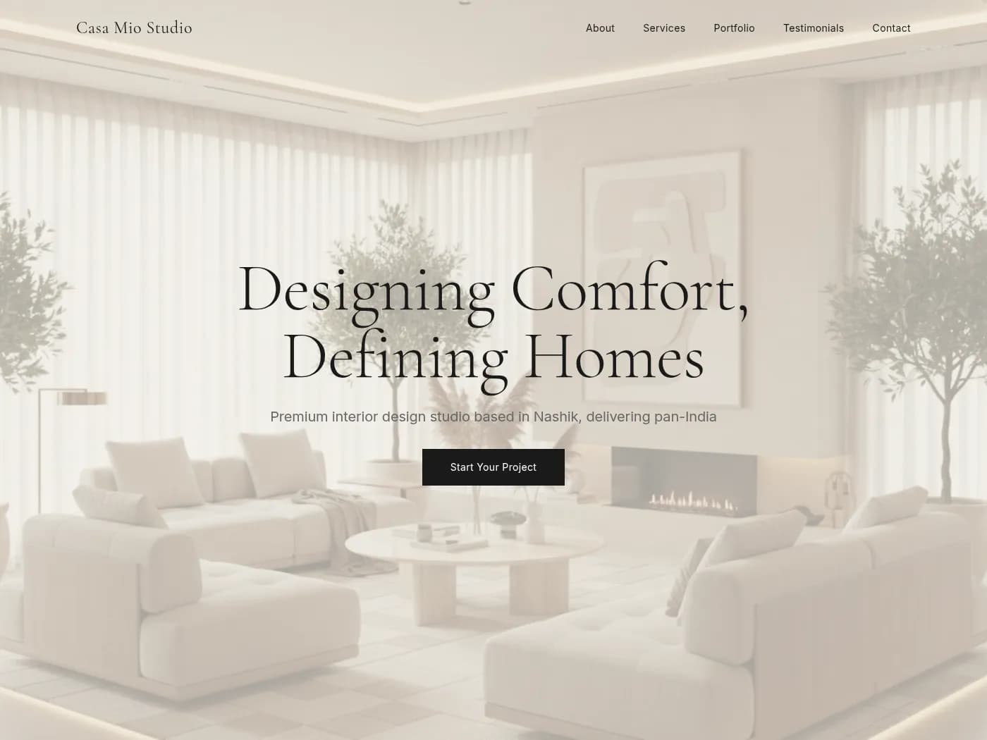 Casa Mio Studio – Luxury Interior Design Website