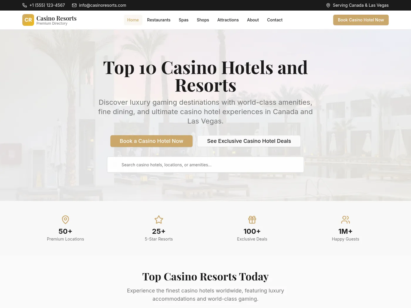 Global Casino Hotels & Resorts Finder – Secure, Accessible, and Responsive Portal