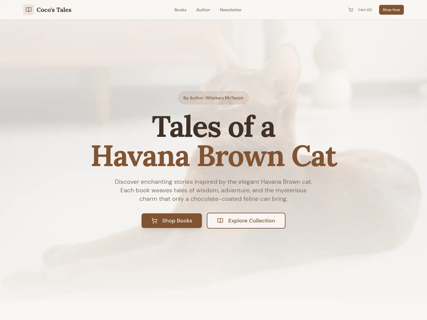 Havana Brown Cat Books