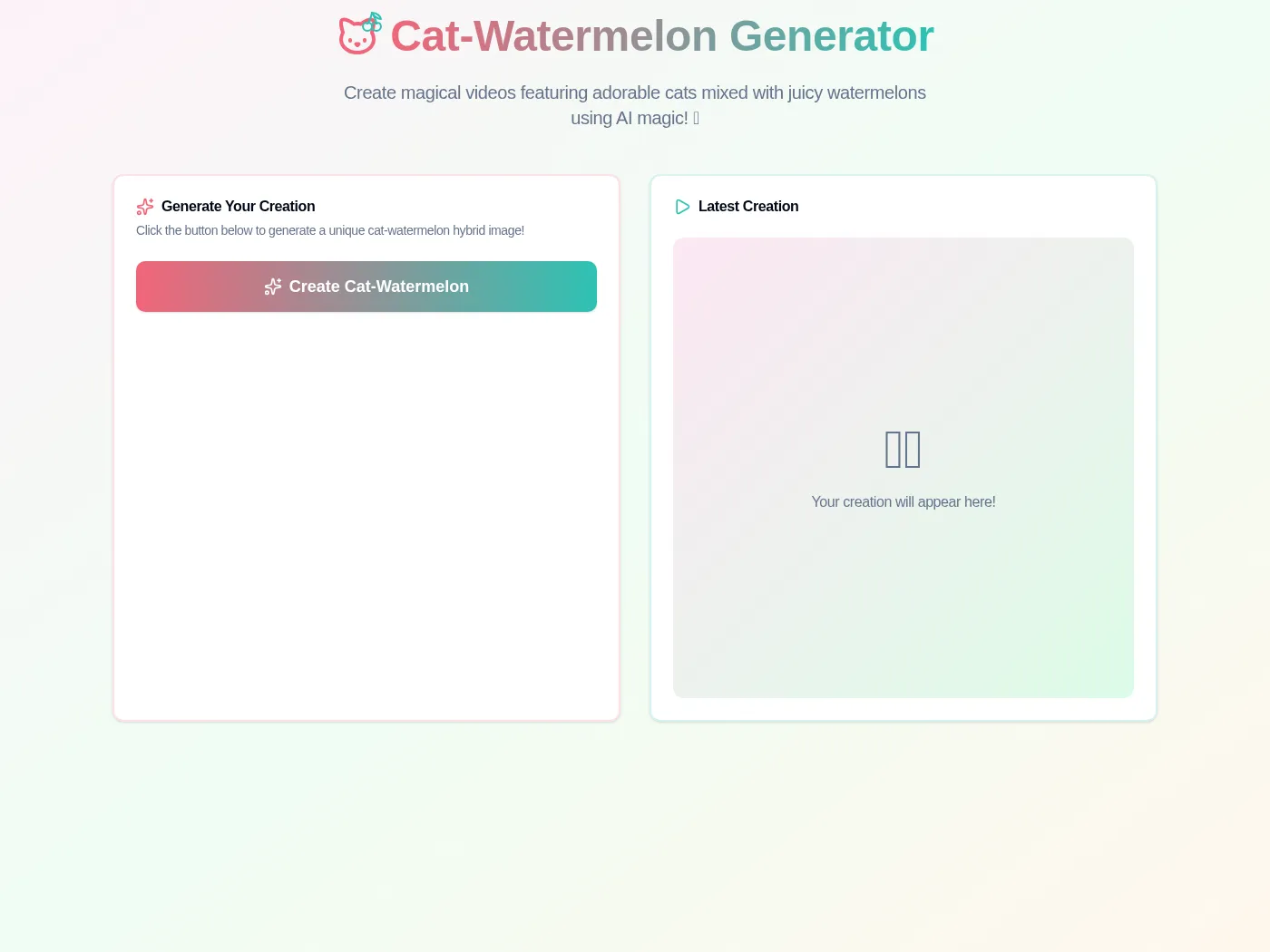 Cat-Watermelon Video Generator
