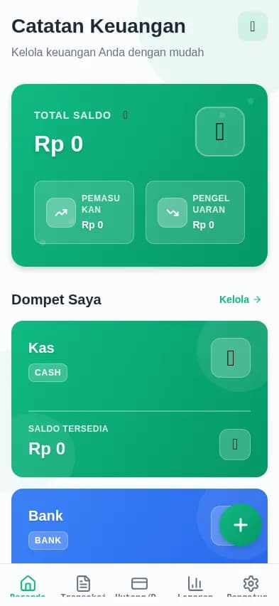 Catatan Keuangan Harian Android: Aplikasi Pencatatan Kas, Dompet, Hutang, & Visual Laporan