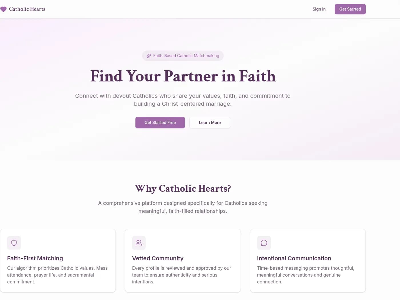 Catholic Matchmaking Platform