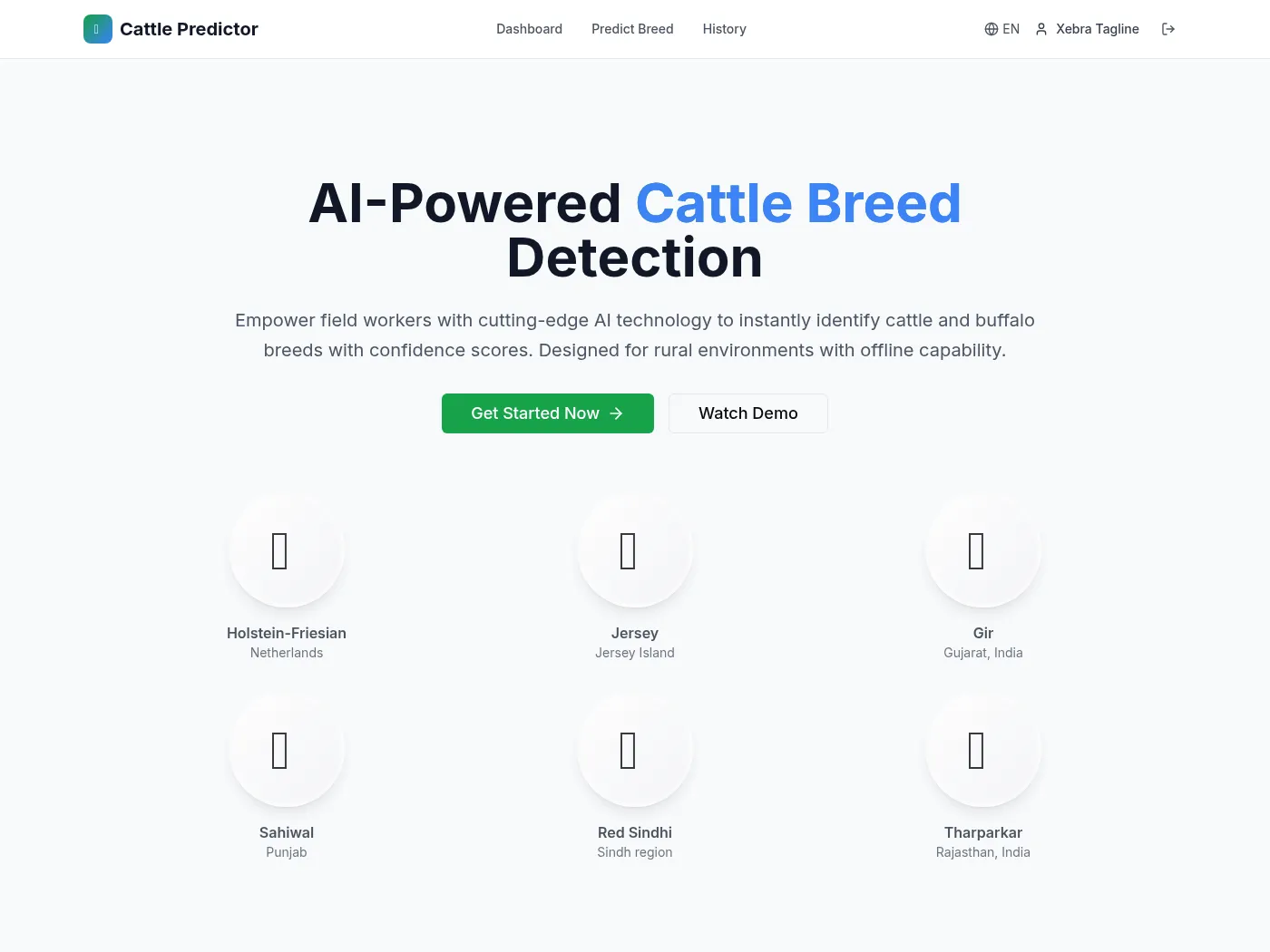 Cattle Breed Predictor: AI-Powered Field Worker Web App for Cattle & Buffalo Breed Detection